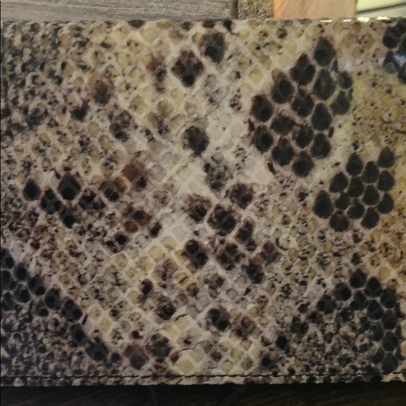 Brahmin | Bags | Brahmin Leather Embossed Python Checkbook Cover | Poshmark